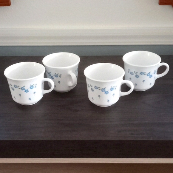 Corningware | Kitchen | Vintage Corning Corelle Tea Mugs Forget Me Not ...